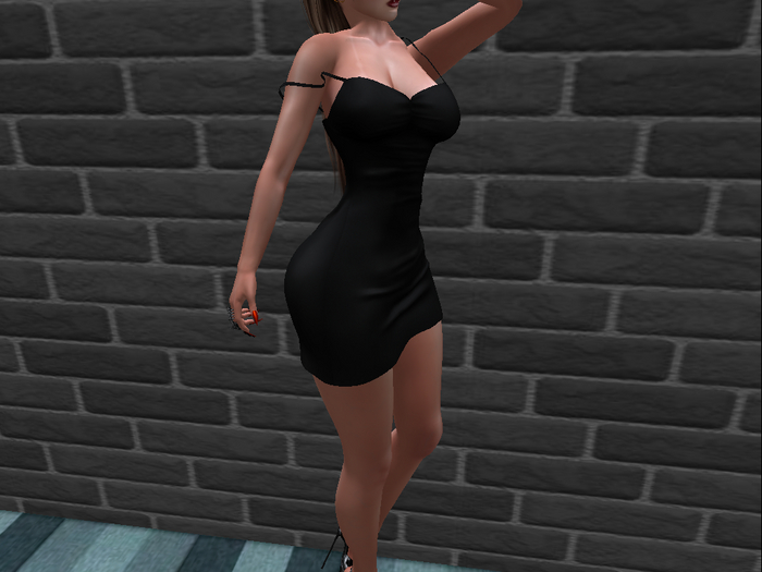 Second Life Marketplace Promo Sexy Black Dress 0320